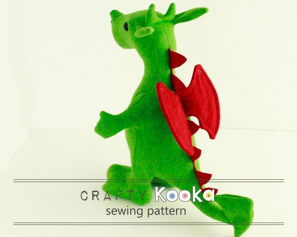 Animal Sewing Patterns Stuffed Animal Sewing Pattern Dragon Plush ...