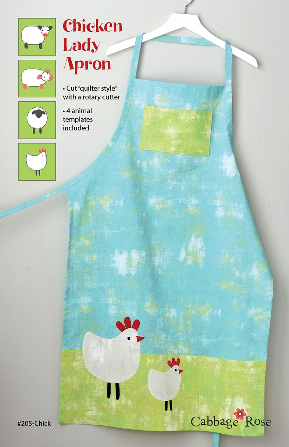 Apron Sewing Pattern Chicken Lady Apron Sewing Pattern From Cabbage ...