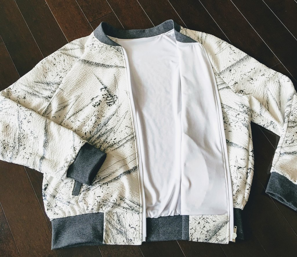 Bomber Jacket Sewing Pattern Midway Bomber Jacket The Foldline ...