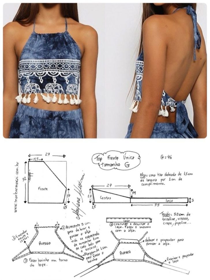 Crop Top Sewing Pattern Crop Top Patterns 19 Pinterest Sewing Diy ...