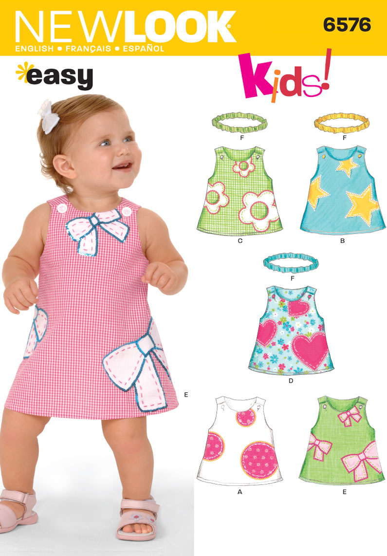Kids Patterns Sewing New Look 6576 Babies Dress Sewing Pattern ...