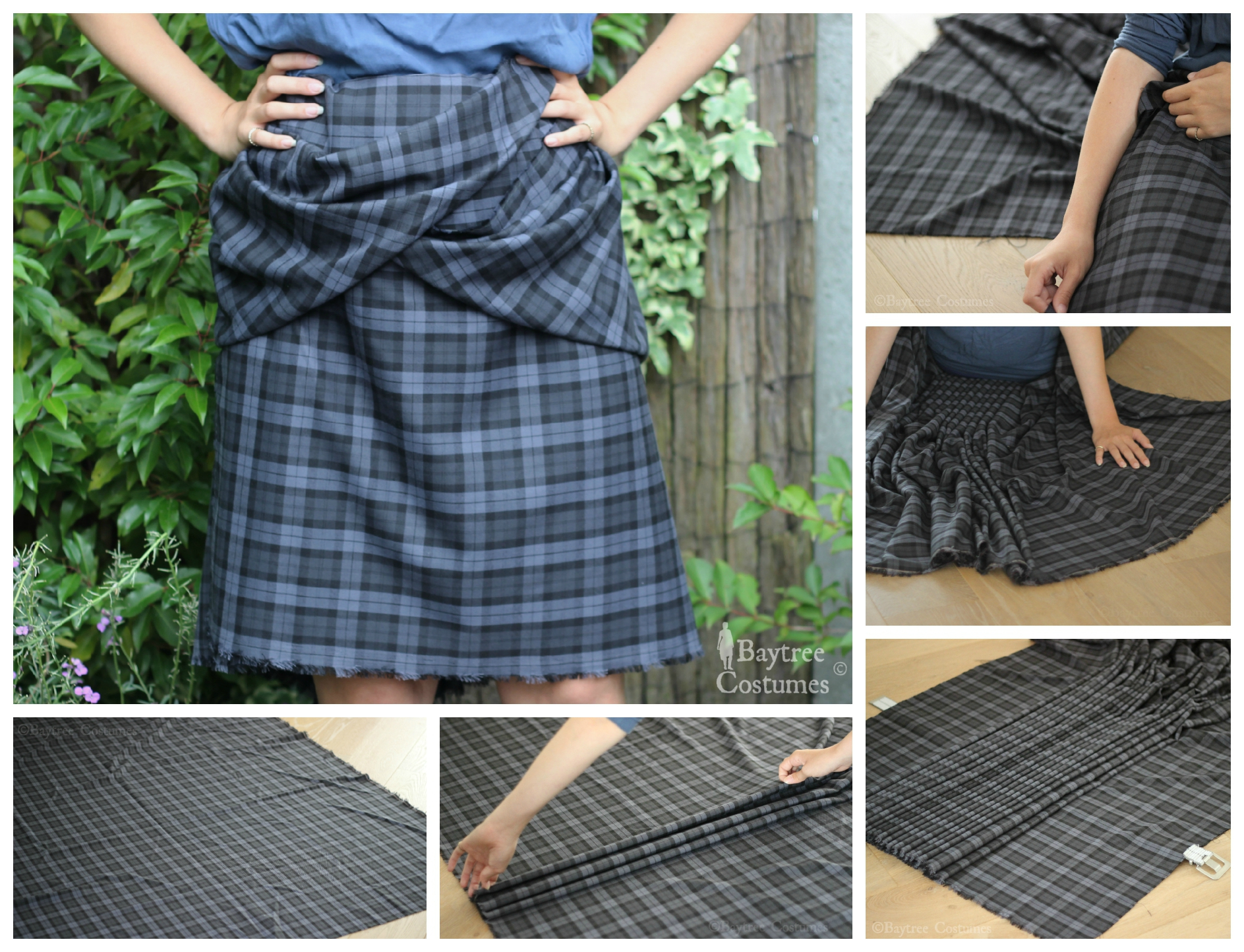 Kilt Sewing Pattern How To Make A Kilt Outlander Costume Part 1 Arisaid ...