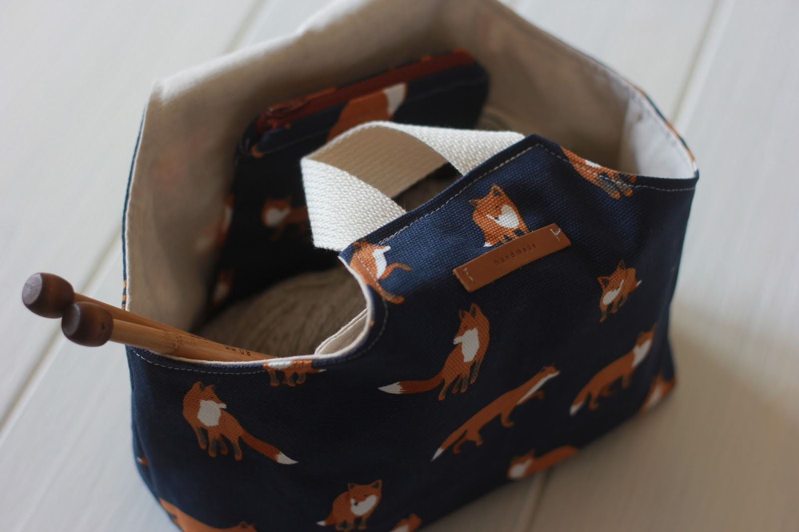 Knitting Bag Sewing Pattern Projects Sew Foxy Knitting Bag Tutorial This Handmade Life ...