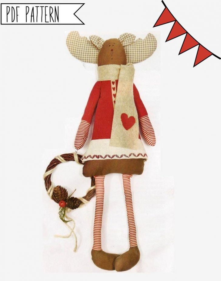 Reindeer Sewing Pattern Christmas Reindeers Pattern Pdf Sewing Pattern ...