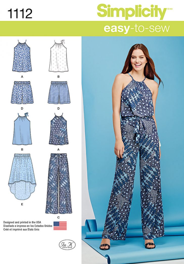 Simplicity Sewing Patterns Simplicity 1112 Misses Top Pants Or Shorts ...