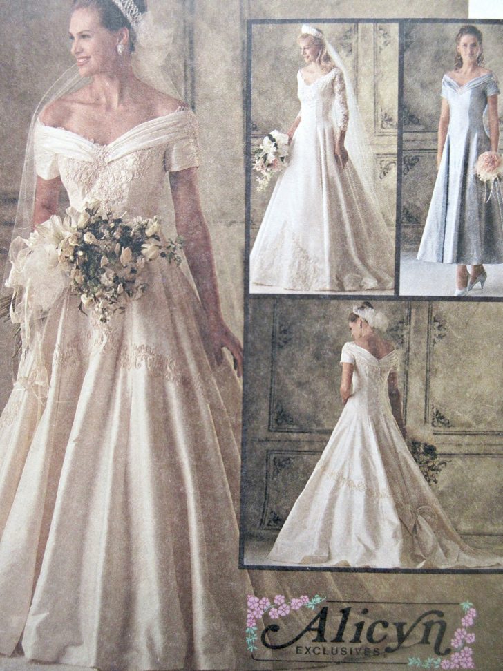 Wedding Dress Sewing Patterns Vintage Mccalls 6951 Sewing Pattern Wedding Dress Pattern 1990s ...